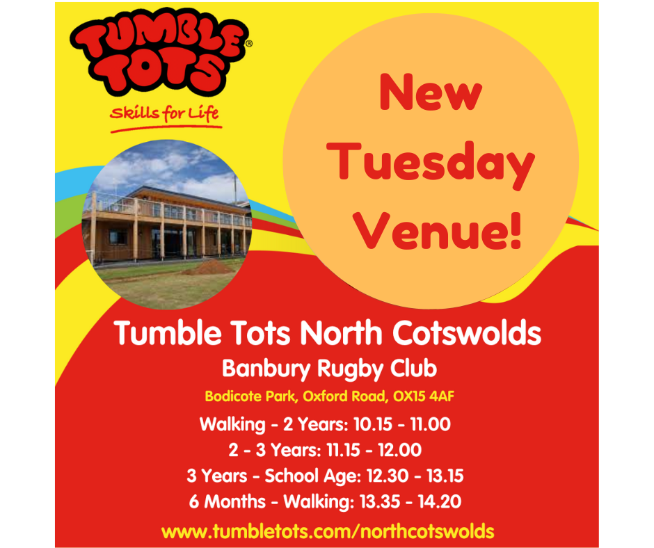 New Tuesday Venue! - Tumble Tots North Cotswolds