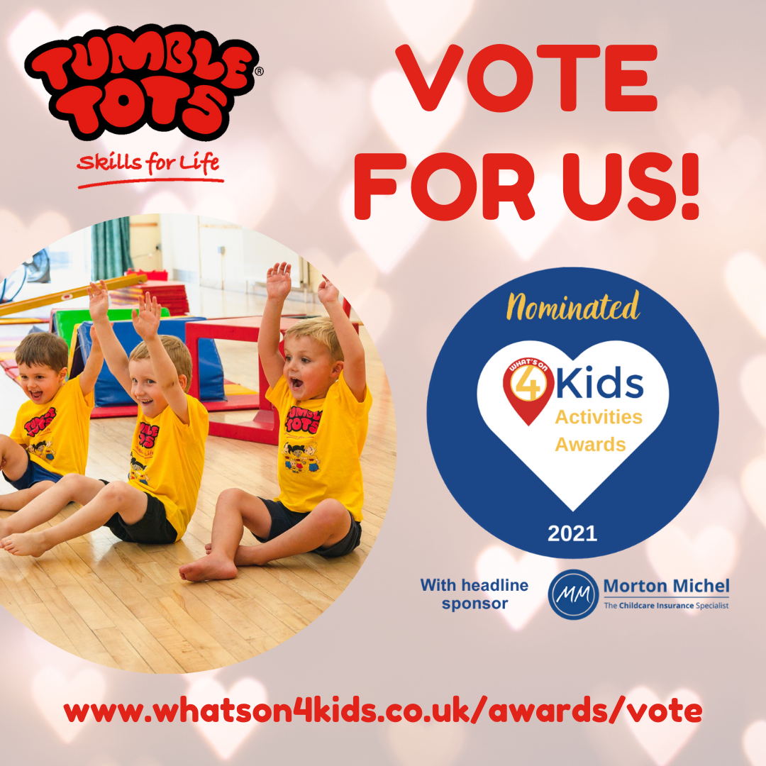 Vote For Us in the What's On 4 Kids Awards 2021! - Tumble Tots Nottingham